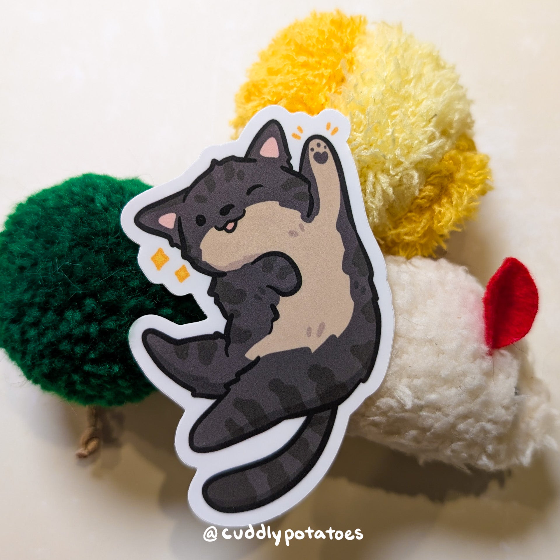 Tabby Kitty Vinyl Sticker – Cuddly Potatoes